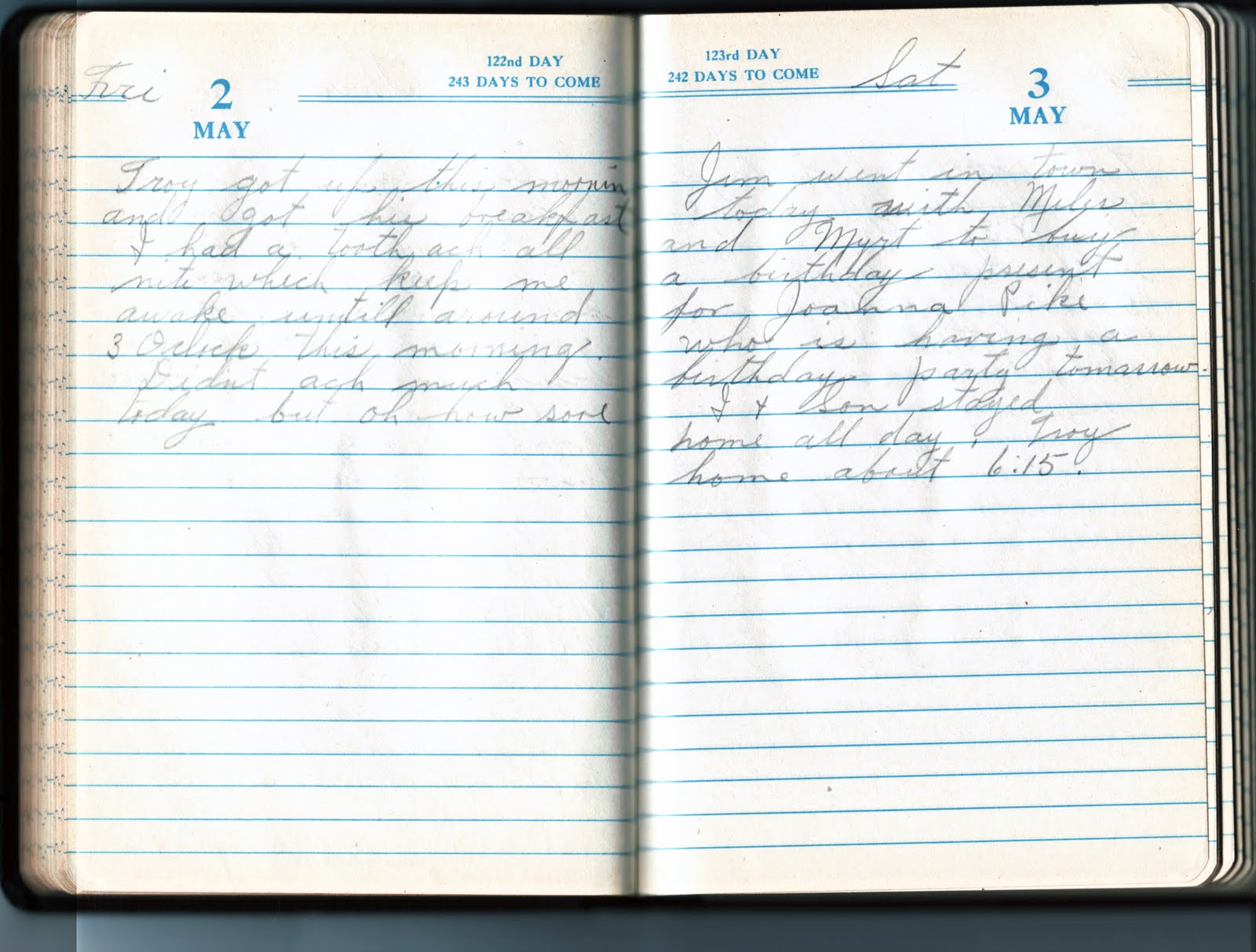 Bailey Nurss and Cousins: 1941 Diary - Part 1